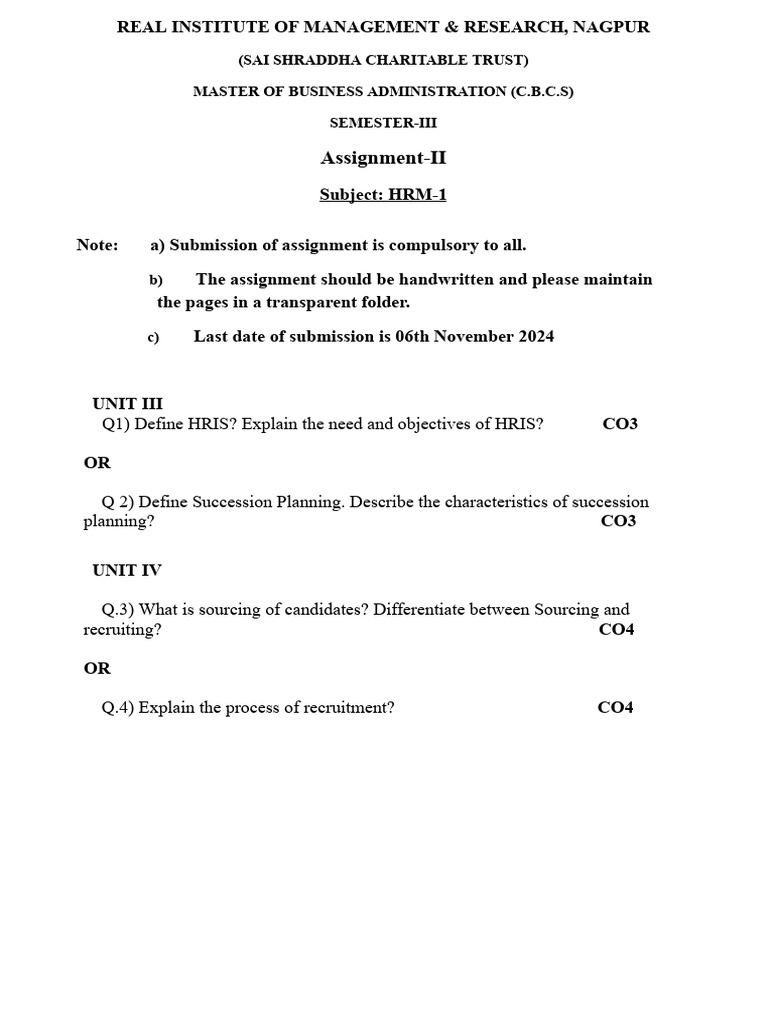 Assignment 2 HRM 1 (Sem3).Docx | PDF