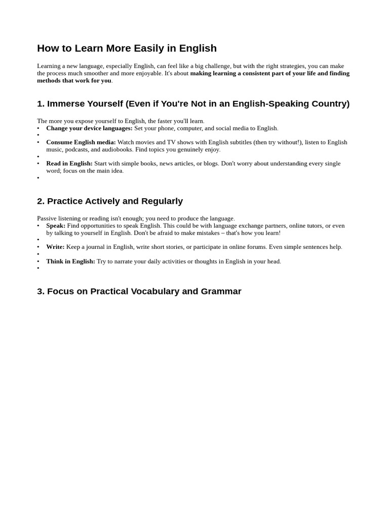 How To Learn More Easily | PDF | English Language | Vocabulary