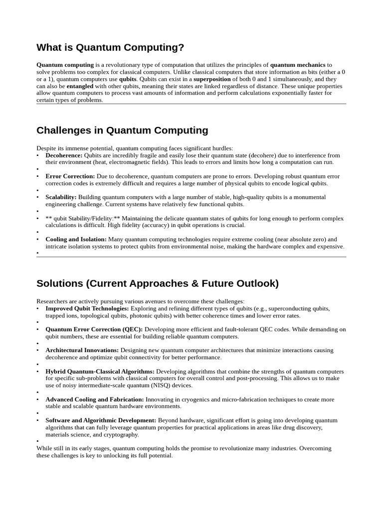 What Is Quantum Computing | PDF | Quantum Computing | Computing
