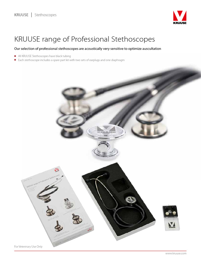 KRUUSE Veterinary Stethoscopes Overview | PDF | Sound Technology ...