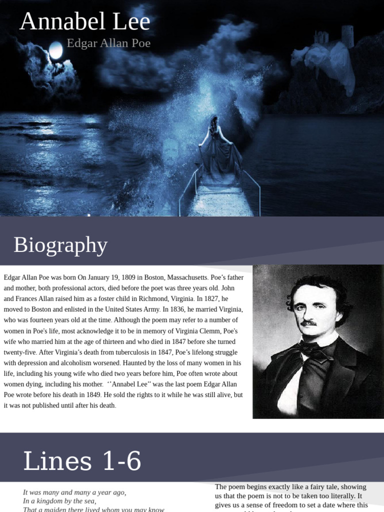 Analysis of "Annabel Lee" Poem | PDF | Edgar Allan Poe