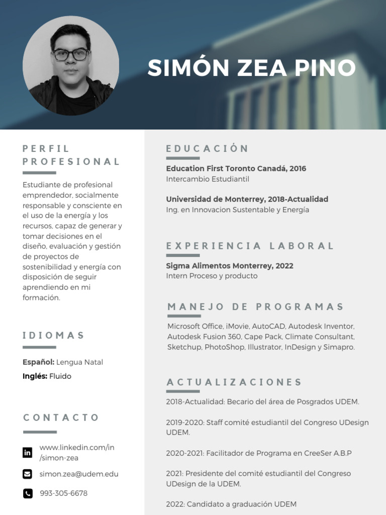 CV Simon Zea Pino | PDF