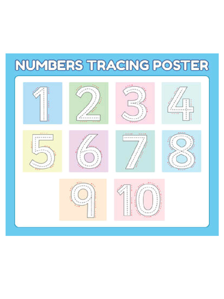 Numbers Tracing 1 | PDF