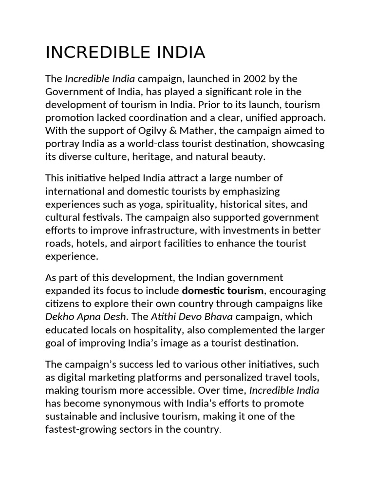 Incredible India | PDF