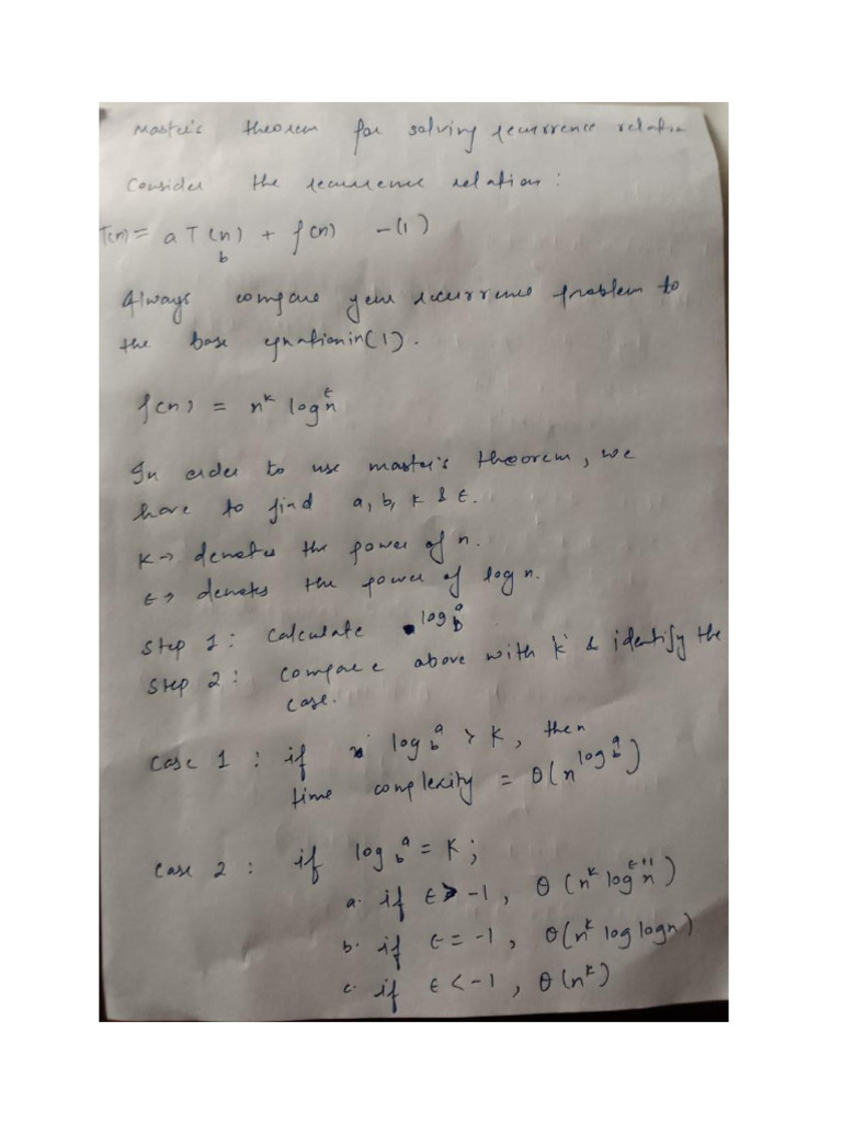 Master's Theorem | PDF