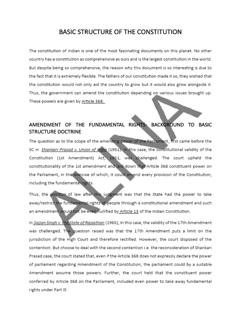 Understanding India's Constitution Structure | PDF | Justice | Crime ...