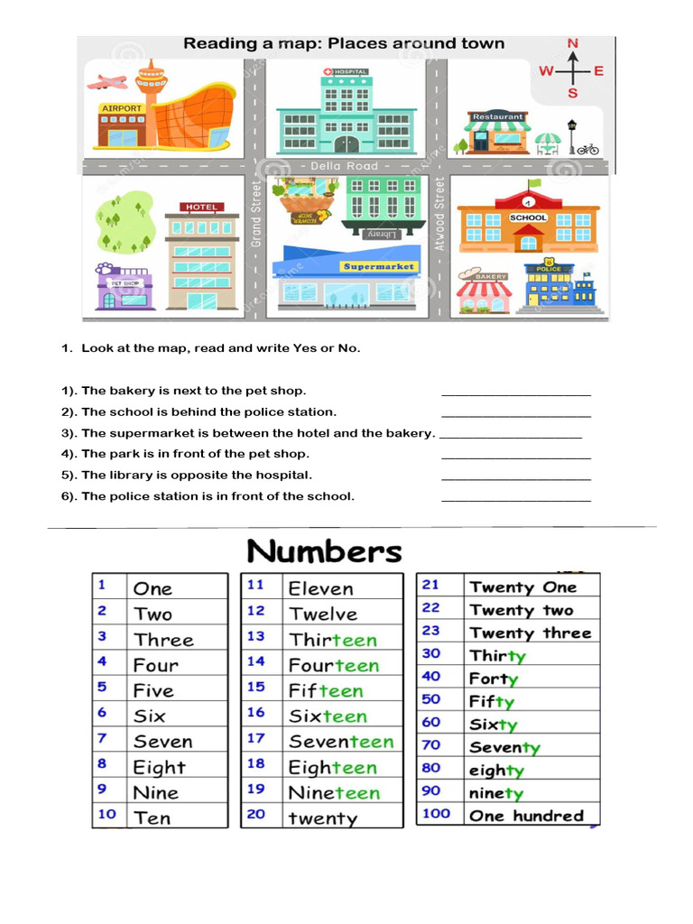 prep of place map and numbers | PDF