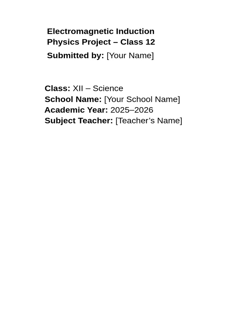 Electromagnetic Induction | PDF | Electromagnetic Induction | Inductor