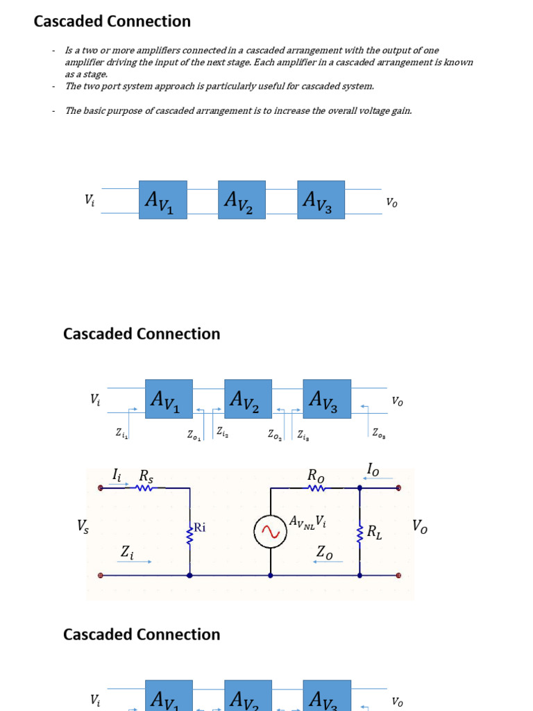 Cascaded Connection - Rev 1 | PDF | Amplifier | Electrical Engineering