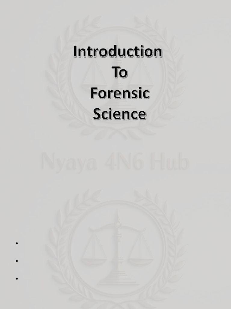 LECTURE-1 Introduction of Forensic Science | PDF | Forensic Science | Crime Scene