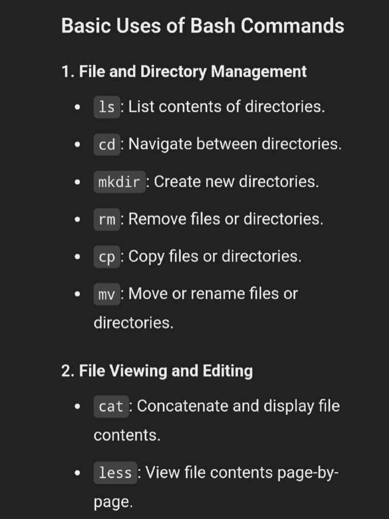 Essential Bash Commands Guide | PDF