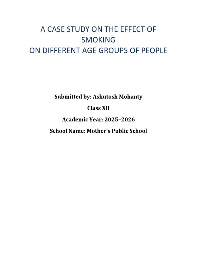 Smoking Effect Complete Project | PDF | Chronic Obstructive Pulmonary ...