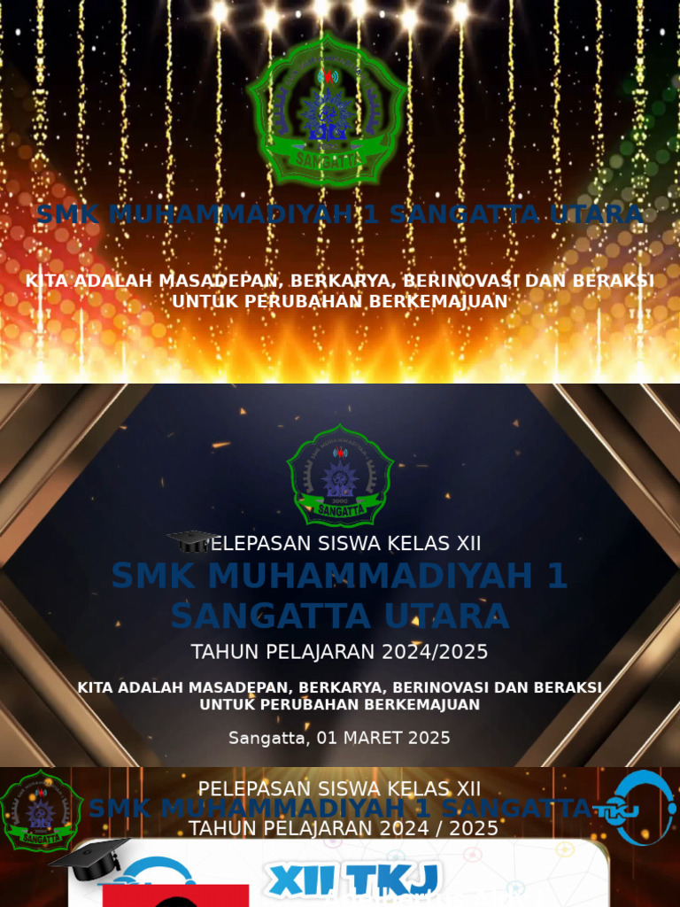 template slide wisuda smk muhammadiyah powerpoint tkj | PDF