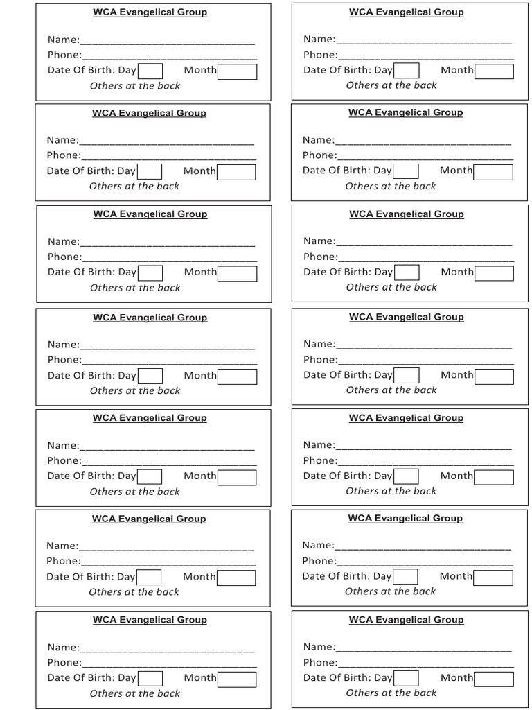 Wca Wvangelical Group | PDF