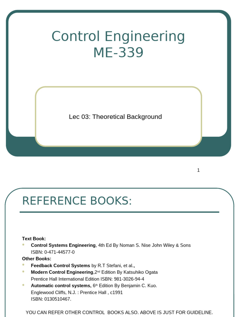 Control 03 - Theoretical Background | PDF | Applied Mathematics | Control Theory