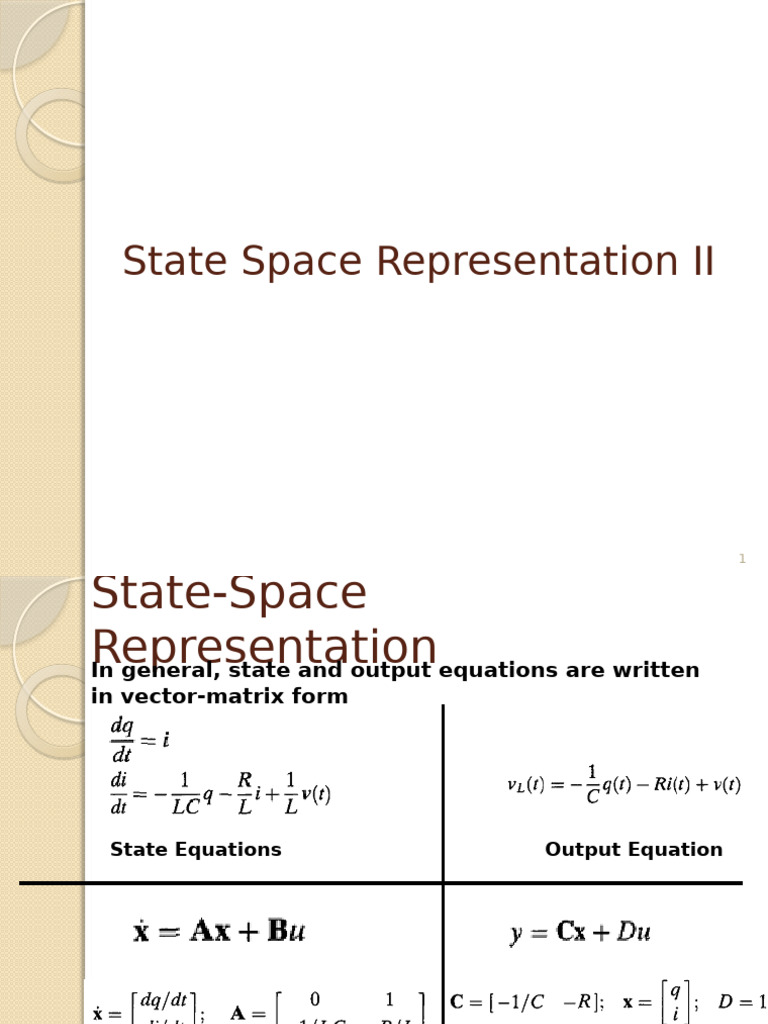 Lec 06 - State Space Representation II | PDF | Function (Mathematics) | Mathematical Analysis
