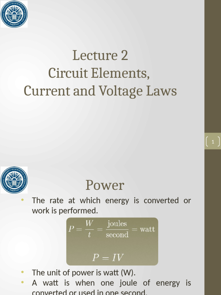 Circuit Elements and Power Analysis | PDF | Voltage | Electrical Network