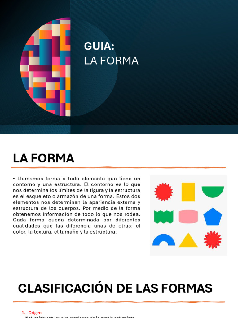 Guia La Forma,La Unidad, Las Texturas y Las Formas | PDF | Naturaleza ...