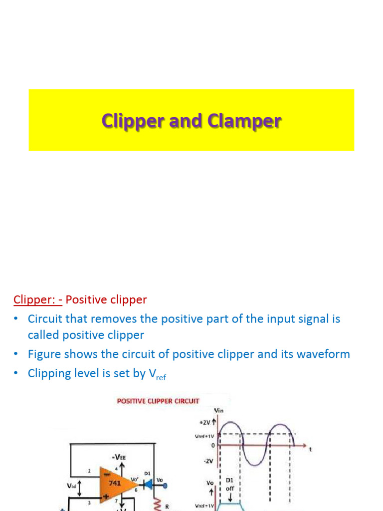 5 - Clipper and Clamper, Peak Detector and Sample and Hold CKT | PDF | Electric Power ...