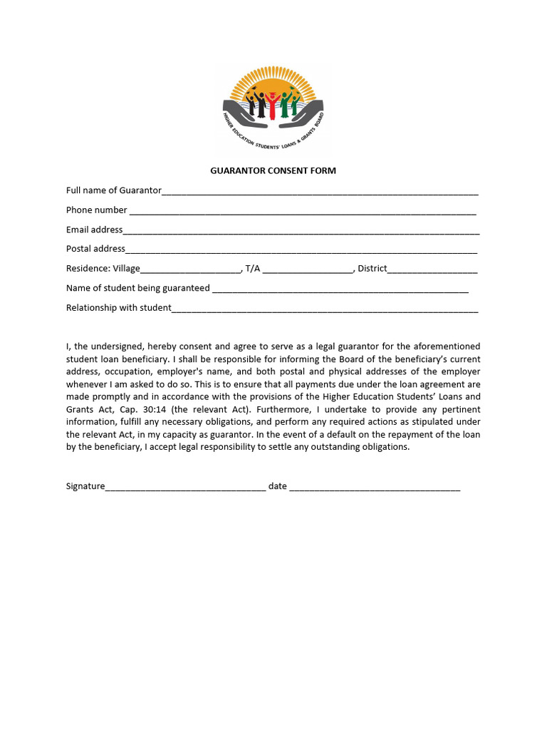 Guarantor consent form | PDF