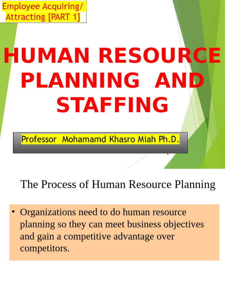 Lecture 02-HR Planning+and+Staffing | PDF | Human Resource Management ...