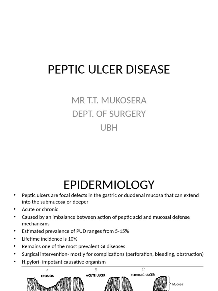 Peptic Ulcer Disease | PDF | Gastroenterology | Medical Specialties