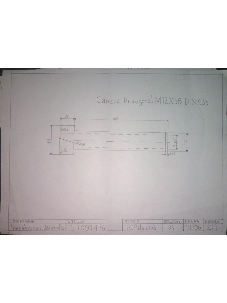 Tutorial Tornillo Dibujo de Maquinas | PDF