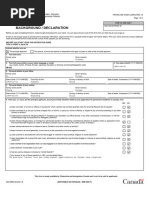 IMM 5669 Schedule A Declaration Form | PDF | Refugee | Crimes