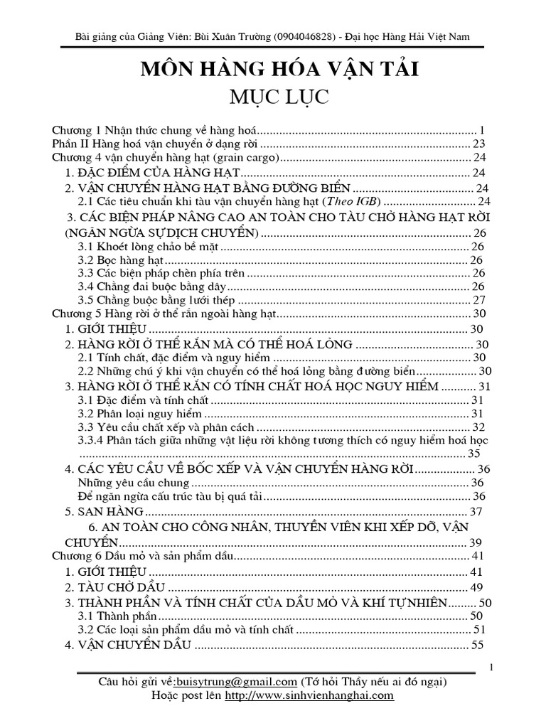 Hang Hoa Van Tai | PDF