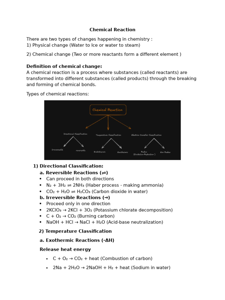Chemical Reaction | PDF | Redox | Chemical Reactions