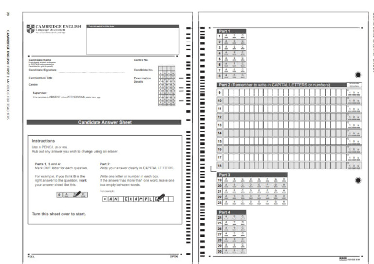 Listening Answer Sheet | PDF