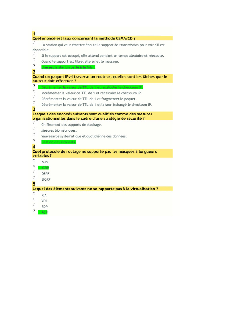 QCM Telecoms Et Reseaux | PDF