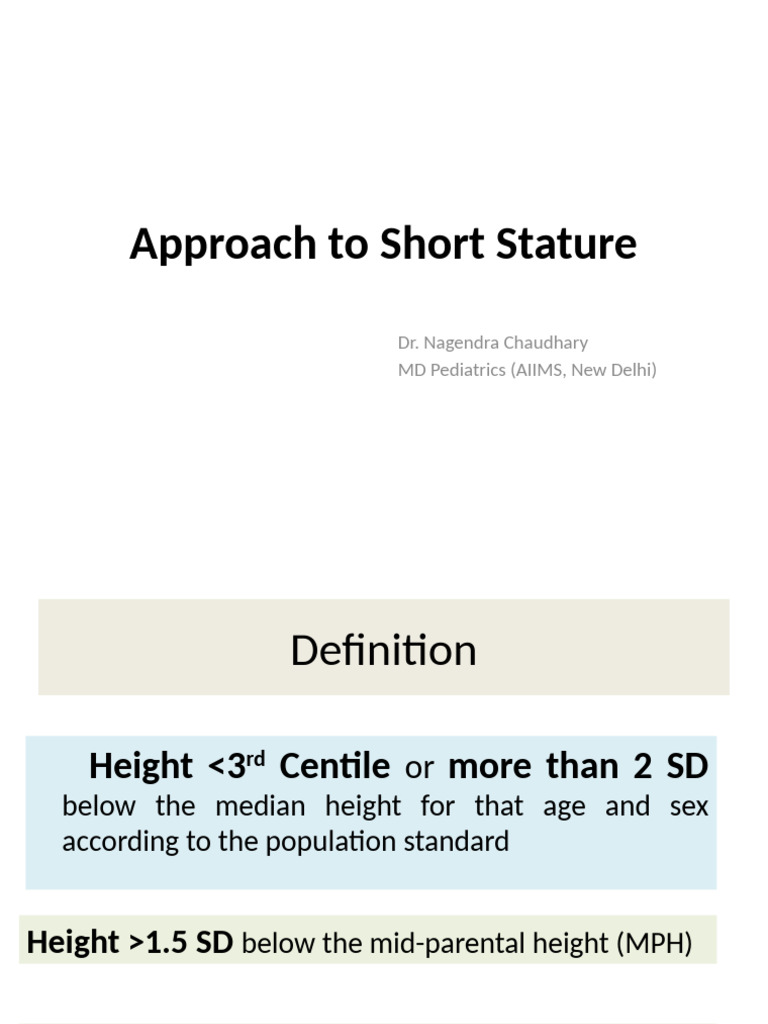 Understanding Short Stature in Pediatrics | PDF | Hypothyroidism ...
