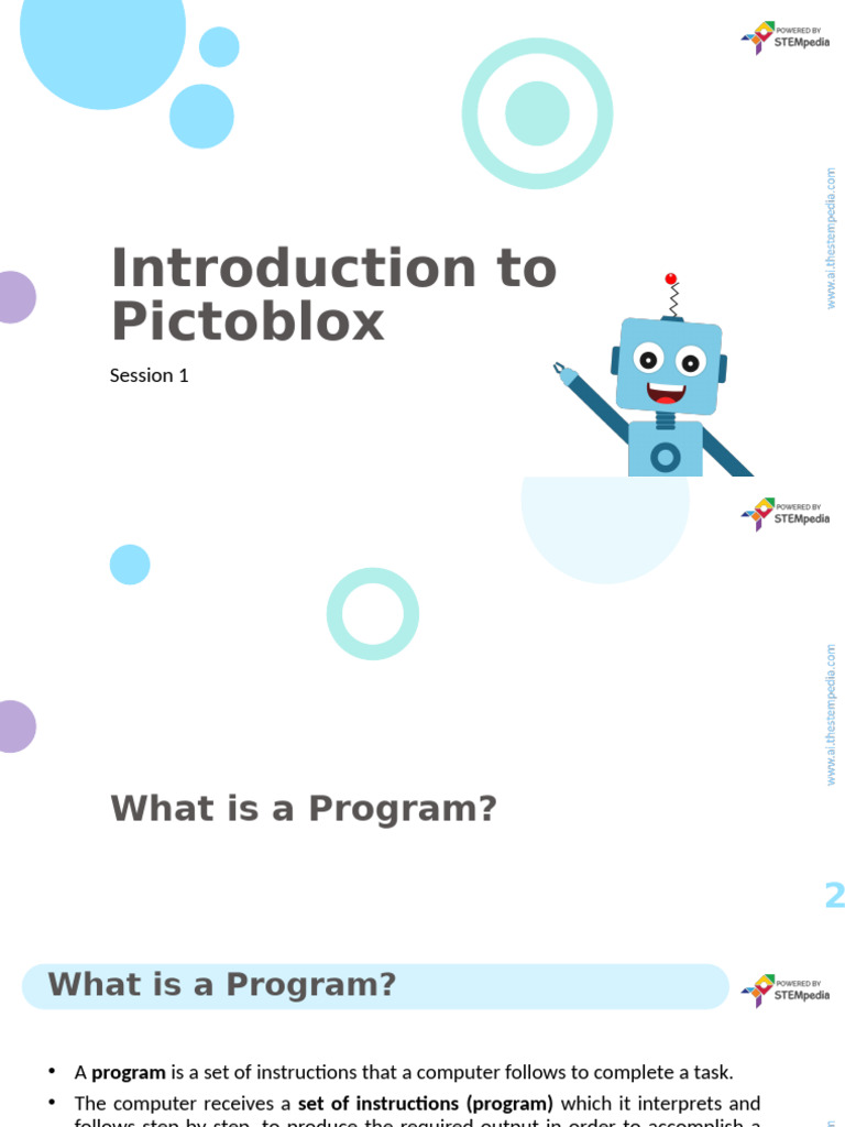 CL5 CH1 Introduction-To-Pictoblox | PDF | Computer Programming ...