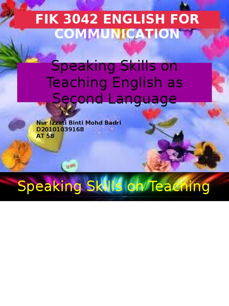 ESL Speaking Skills Development Guide | PDF | Career & Growth