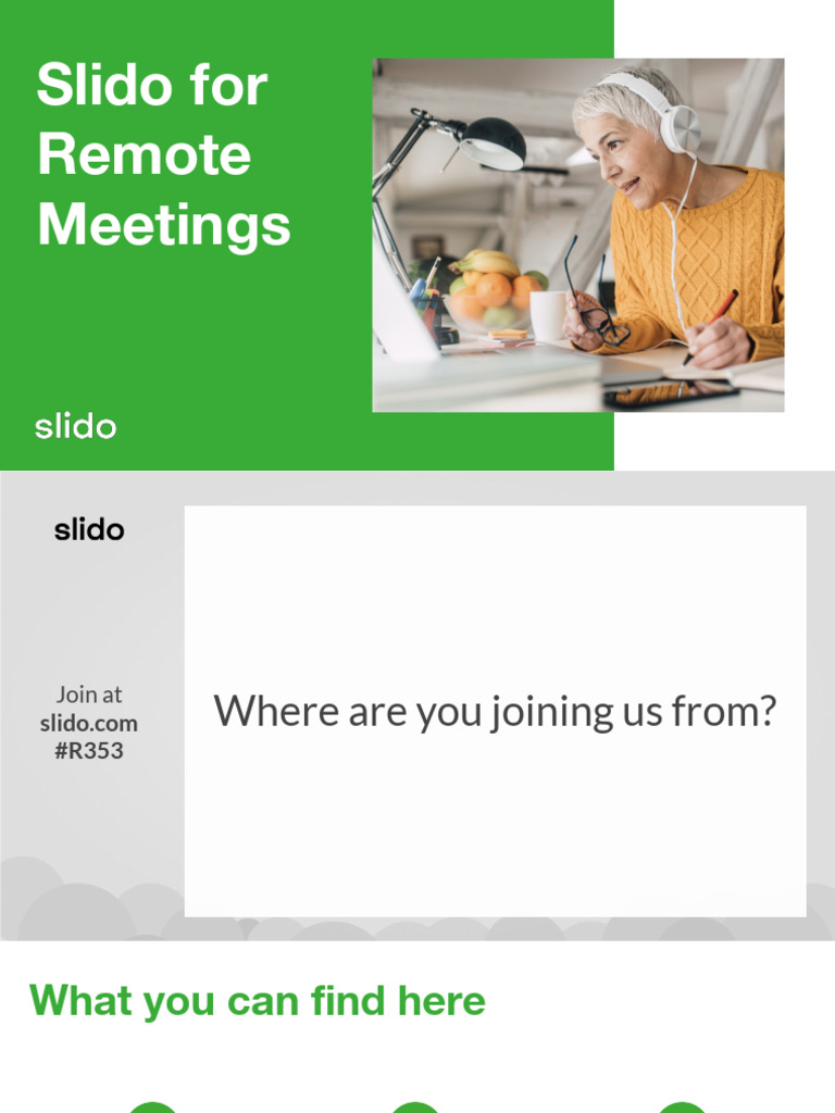 Slido For Remote Meetings Nov2020 | PDF | Faq | Microsoft Power Point