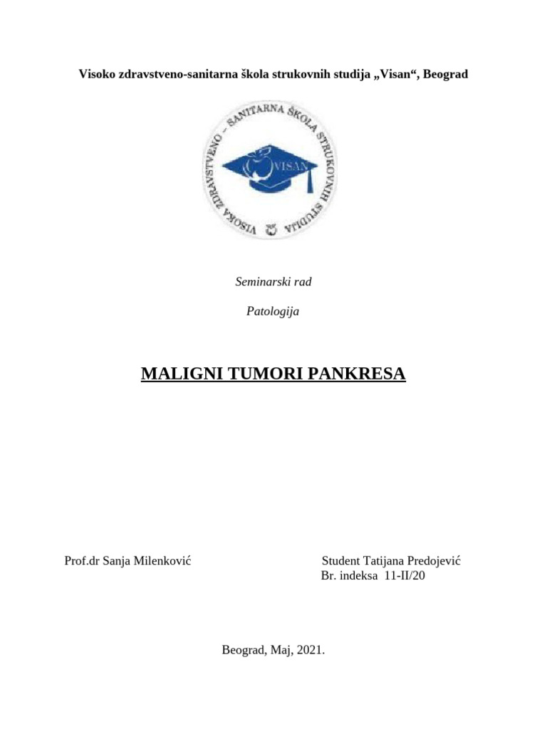Maligni TU Pankresa, Predojević T. | PDF