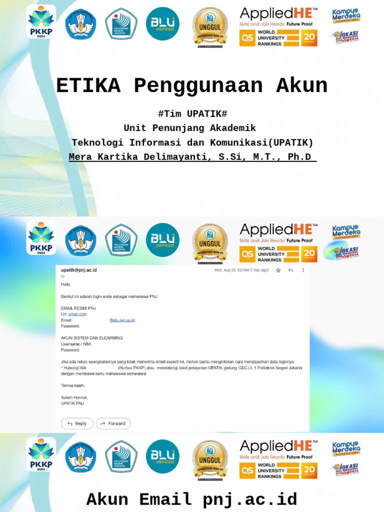 UPATIK - Etika Penggunaan Email PNJ-2024 | PDF