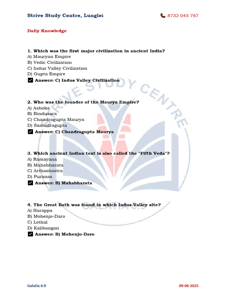 Strive Daily Knowledge 09062025 | PDF