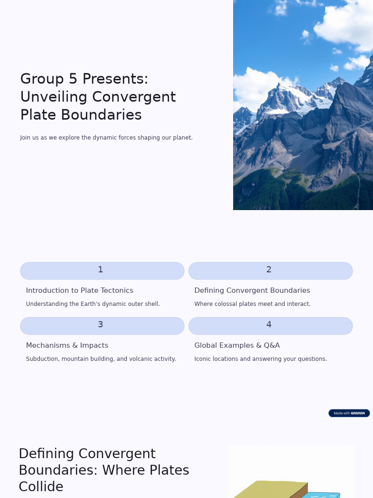 Convergent Plate Boundaries Explained | PDF | Plate Tectonics | Geology