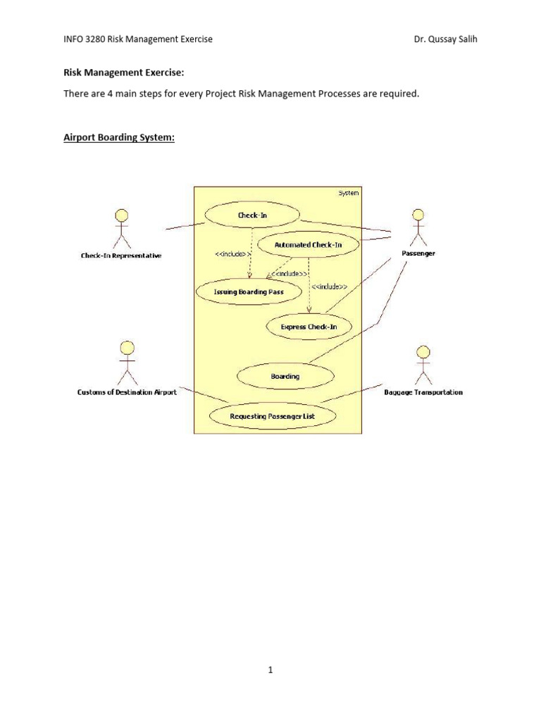 Risk Management Exercise v1-2022 | PDF
