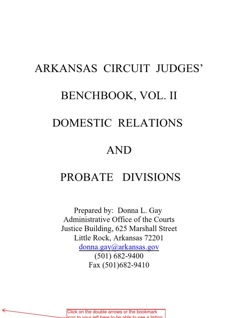 Domestic Relations and Probate Benchbook 2009 | PDF | Legal Guardian ...