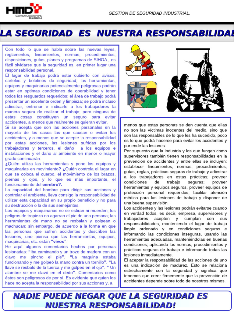 La Seguridad Es Nuestra Responsabilidad | PDF