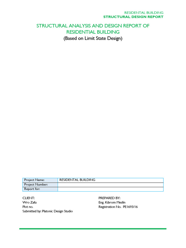 Structural Design and Analysis Sample Reports | PDF | Beam (Structure ...