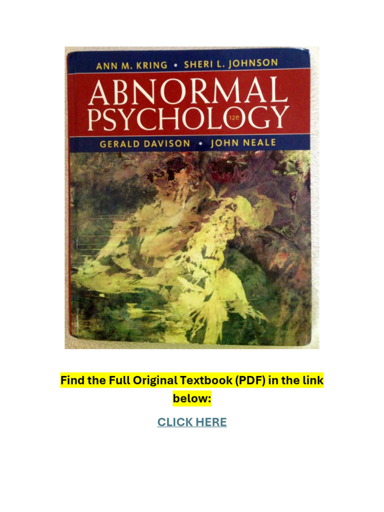 Overview of Abnormal Psychology | PDF | Mental Disorder | Mental Health