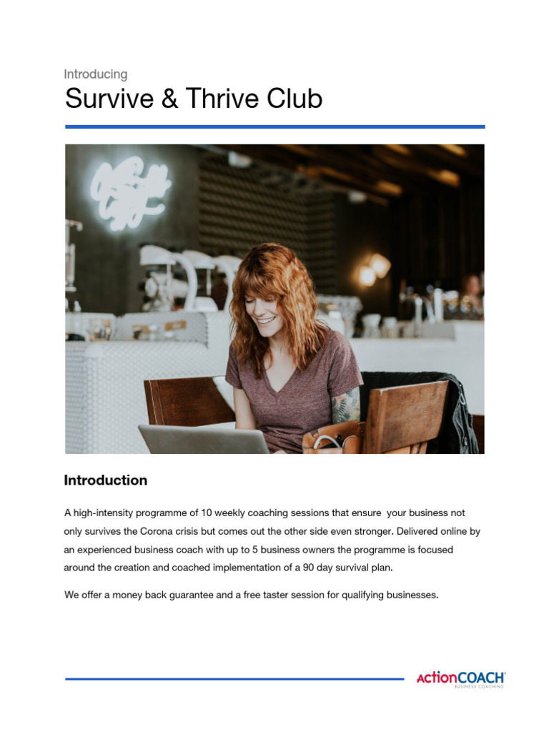Survive and Thrive Brochure AC Branded No Dates | PDF | Business ...