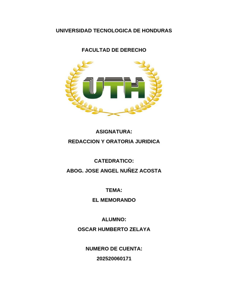 Memo Uth | PDF | Memorándum | Comunicación