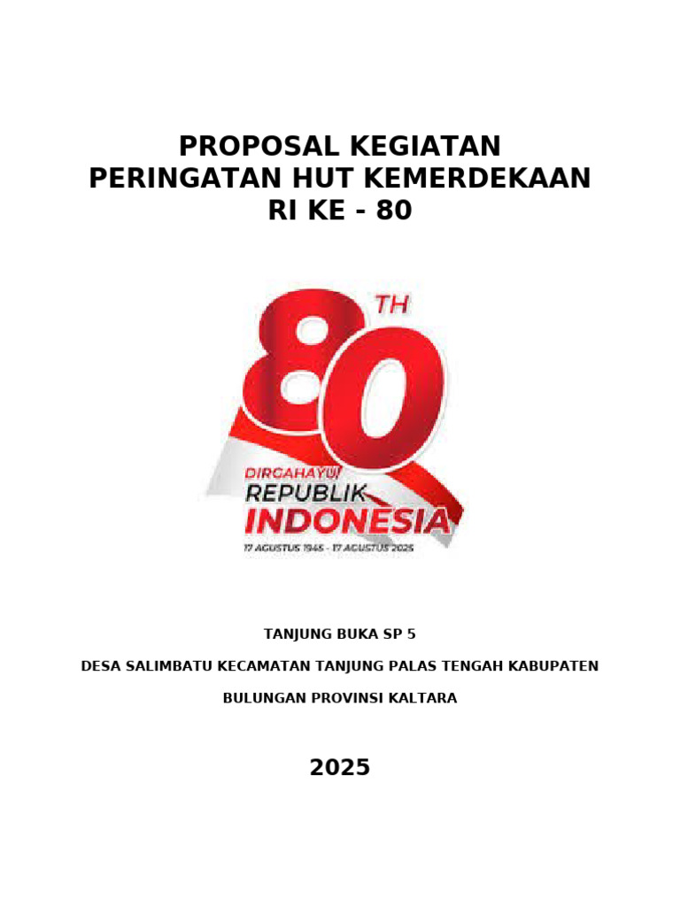 Proposal Peringatan HUT RI ke-80 | PDF