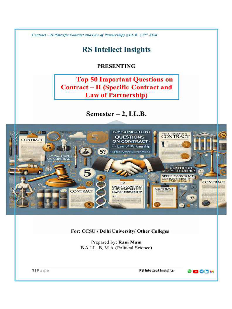 TOP 50 Important Question_Contract-II_2nd Semester_Compress | PDF