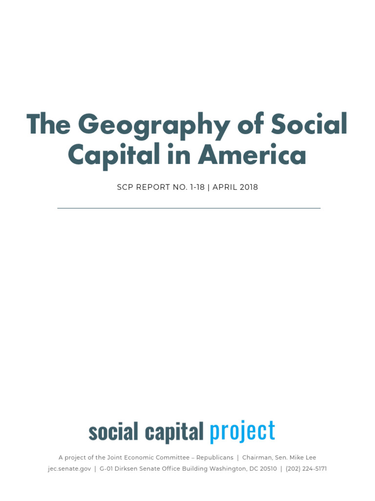 Social Capital Index: U.S. Overview | PDF | Social Capital | Principal ...
